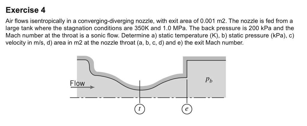SOLVED: Texts: determine a) static temperature b) static pressure c) velocity d) area at the ...