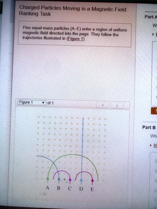 SOLVED:Charged Particles Moving in a Magnetic Field Ranking Task Pant ...