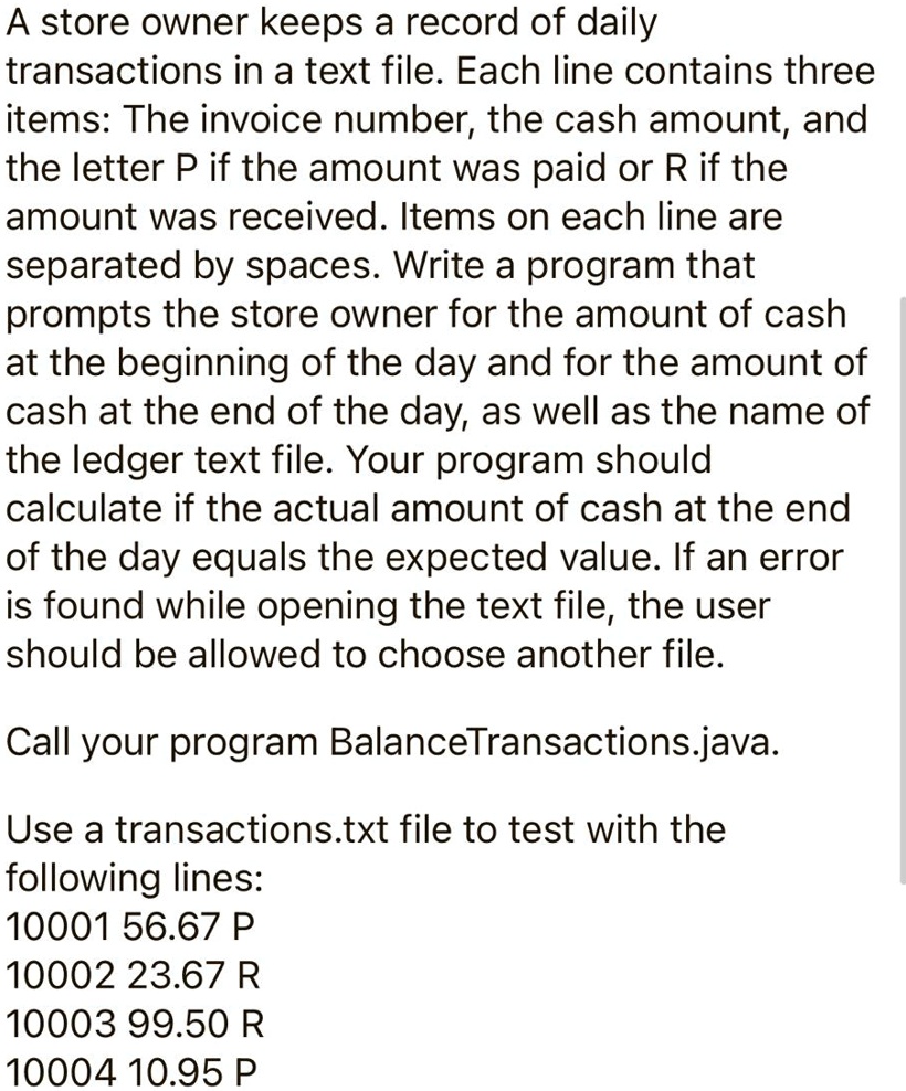 SOLVED: Note: Need Java code and output. Code must compile. A store ...