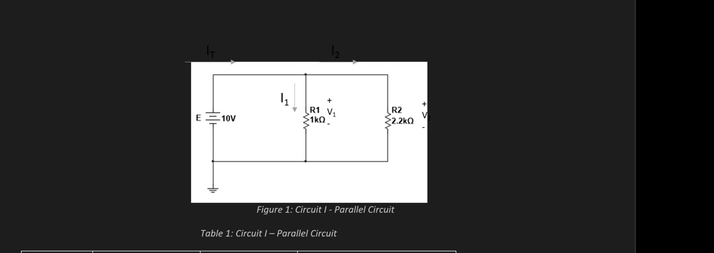 I T E = 10V I 1 R1 1k? V 1 I 2 R2 2.2k? V 2 Figure 1: Circuit I ...