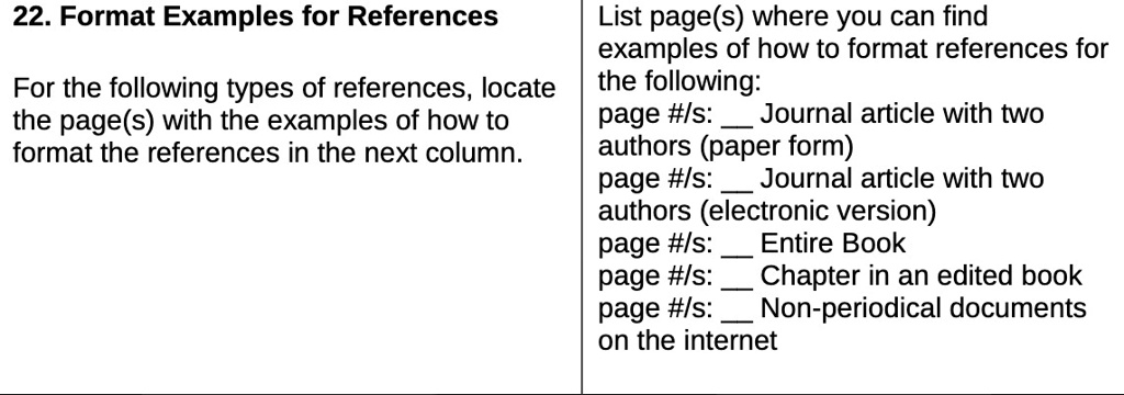 SOLVED: How do you find the answers here? 22. Format Examples for ...
