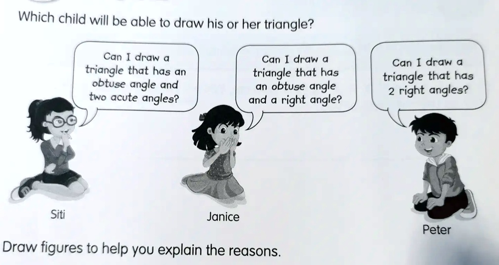 SOLVED: Which child will be able to draw his or her triangle? Can I ...
