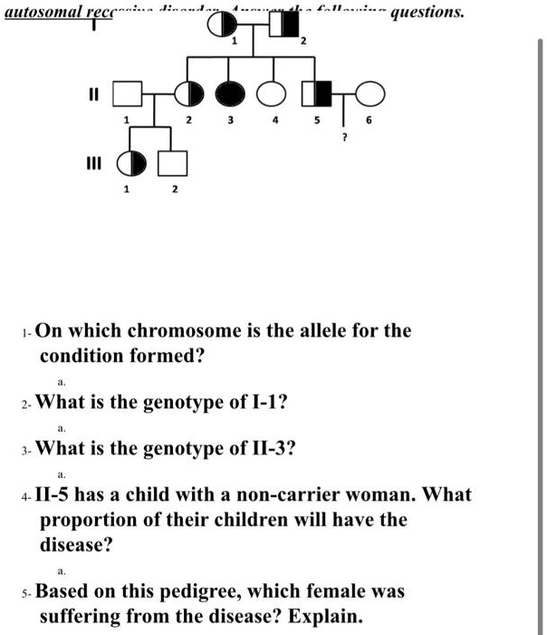 SOLVED: cutosomalrecc questions: On which chromosome is the allele for ...