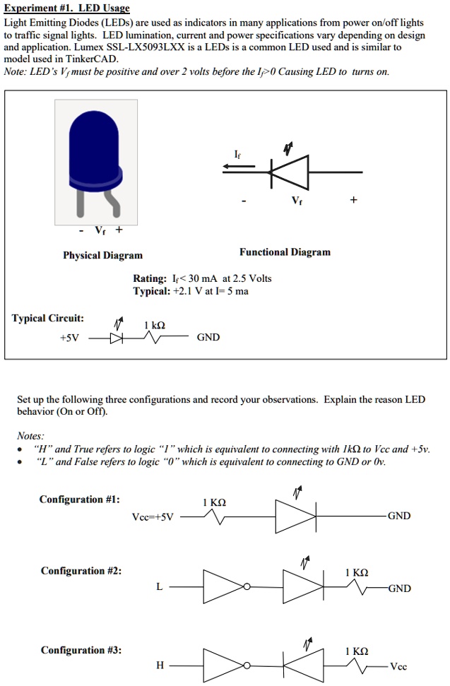 VIDEO solution: Experiment #1: LED Usage Light Emitting Diodes (LEDs ...