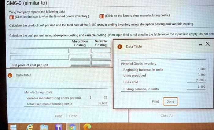 SOLVED: Yang Company reports the following data (Click on the icon to view the finished goods ...