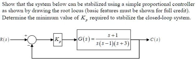 Show that the system below can be stabilized using a simple ...