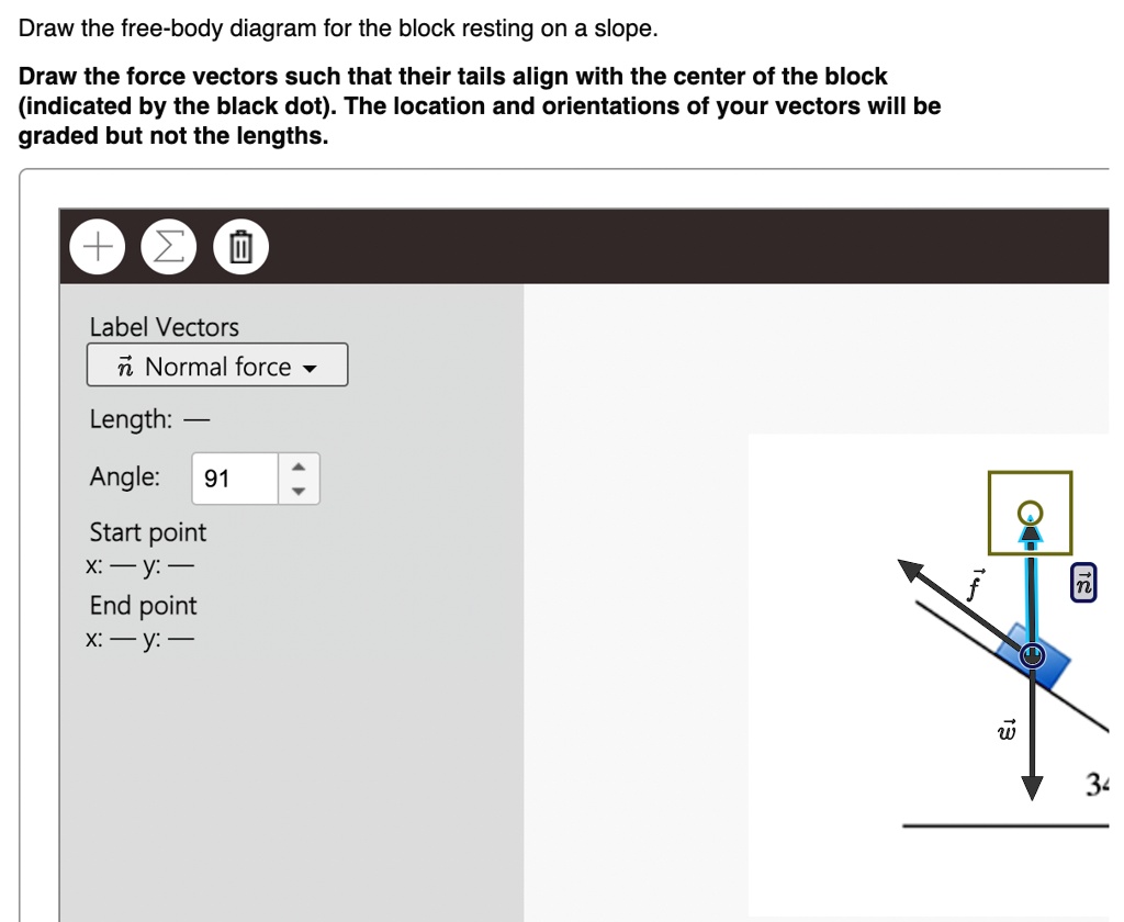 draw the free body diagram for the block resting on a slope draw the ...
