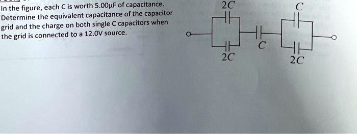 In the figure, each C is worth 5.00µF of capacitance. Determine the equivalent capacitance of ...