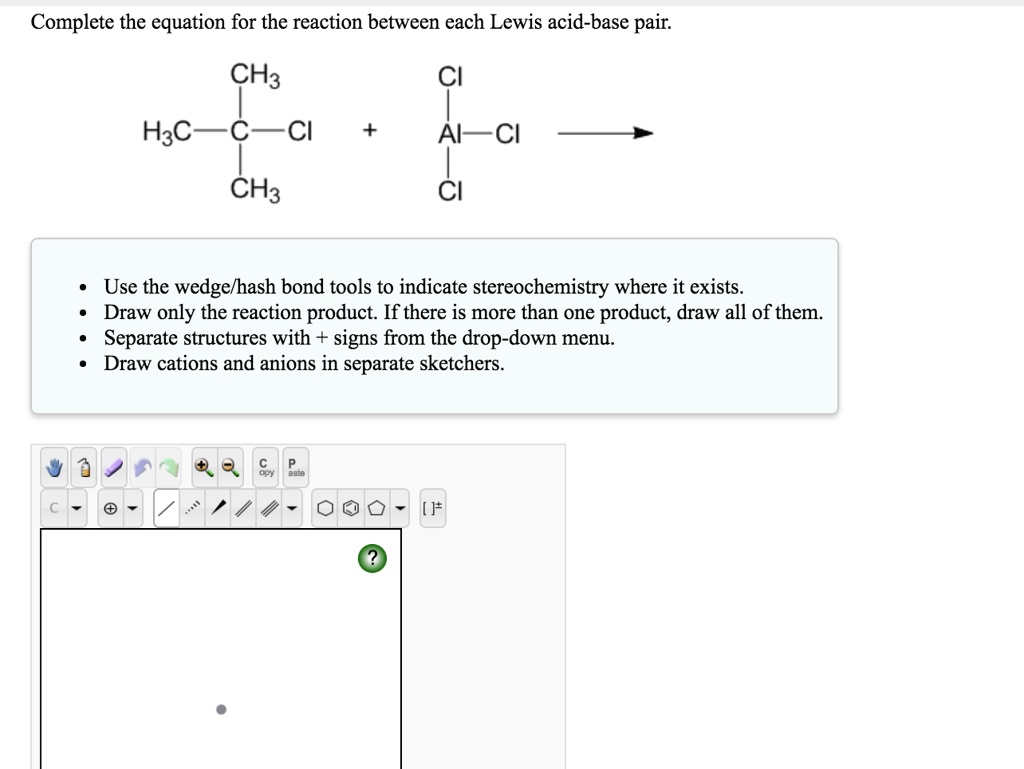 complete the equation for the reaction between each lewis acid base ...