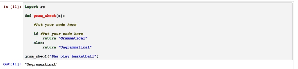 Solved Exercise 3 Using Python Build A Grammar Checker Function 0176