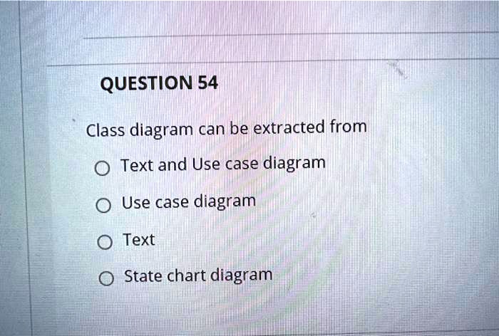 SOLVED: Class diagrams can be extracted from text and use case diagrams ...