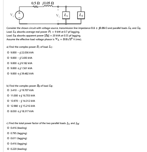 SOLVED: Consider the shown circuit with voltage source, transmission ...