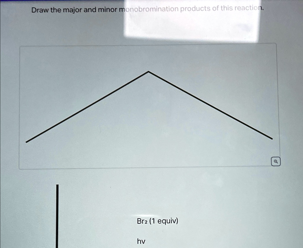 draw the major and minor monobromination products of this reaction br2 ...