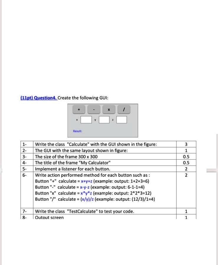 Solved Java Programming Lpt Question 4 Create The Following Gui Return Write The Class