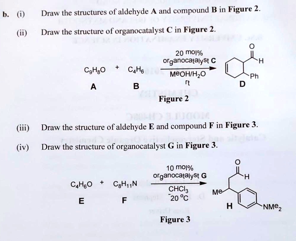 SOLVED: b. Draw the structures of aldehyde A and compound B in Figure 2 ...
