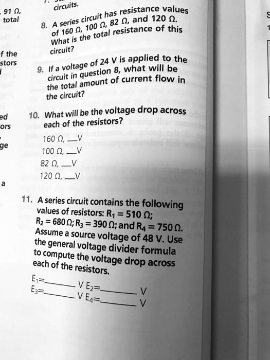 SOLVED: Circuits. If the stores circuit? the circuit? pa ors each of ...