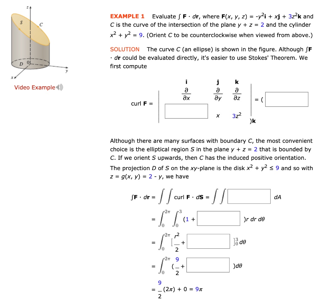 SOLVED: EXAMPLE 1 Evaluate f F dr, where F(x, Y, 2) = Yi + xj + 322k ...