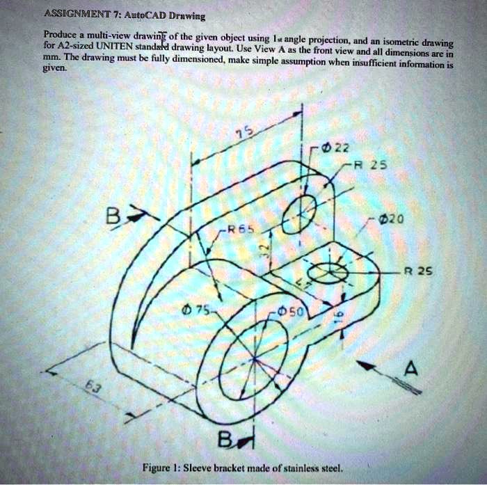 Solved Can You Show Me How To Draw It Using Autocad Assignment 7 Autocad Drawing Produce A