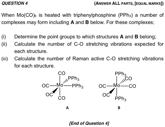 question 4 answer all parts equal marks when mocos is heated with ...