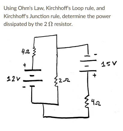 [GET ANSWER] using ohms law kirchhoffs loop rule and kirchhoffs junction rule determine the ...