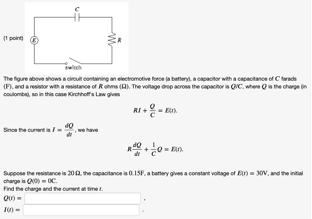 point switch the figure above shows a circuit containing an ...