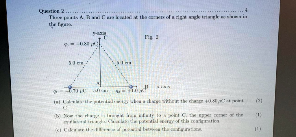 SOLVED: Text: Question 2 Three points A, B, and C are located at the ...
