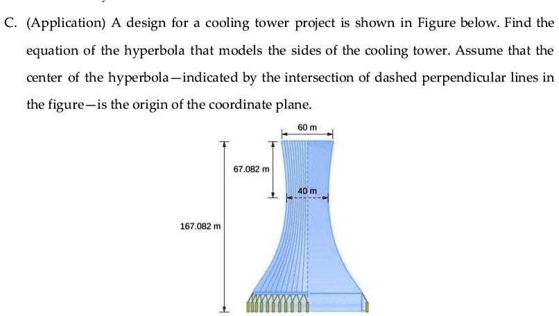 SOLVED: C. (Application) design for a cooling tower project is shown in ...