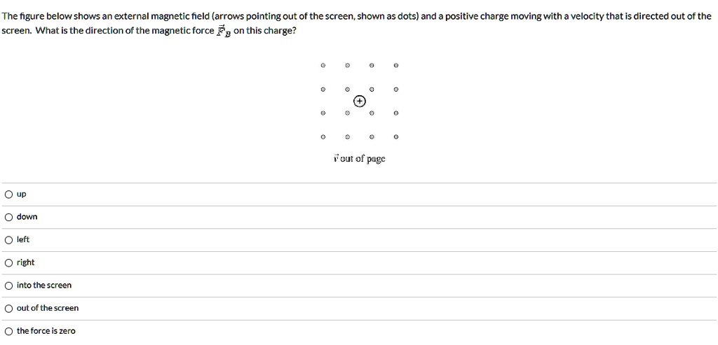 the figure below shows an external magnetic field arrows pointing out ...