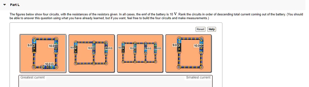 pan l the figures below show four circuits with the resistances the ...