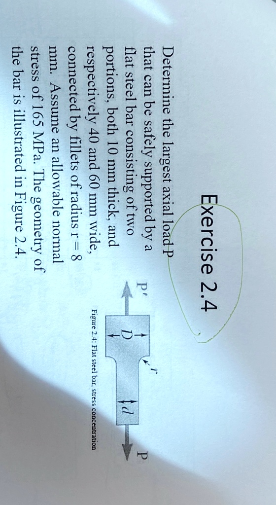 Exercise 2.4 Determine the largest axial load P that can be safely ...