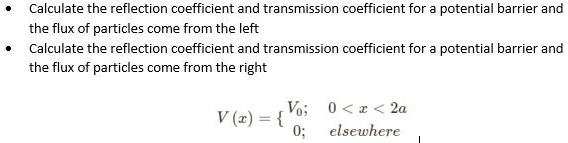 SOLVED: Calculate the reflection coefficient and transmission ...
