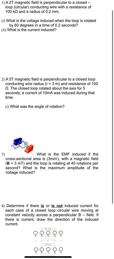 SOLVED: 1A2T magnetic field is perpendicular to a closed- loop (circular conducting wire with a ...