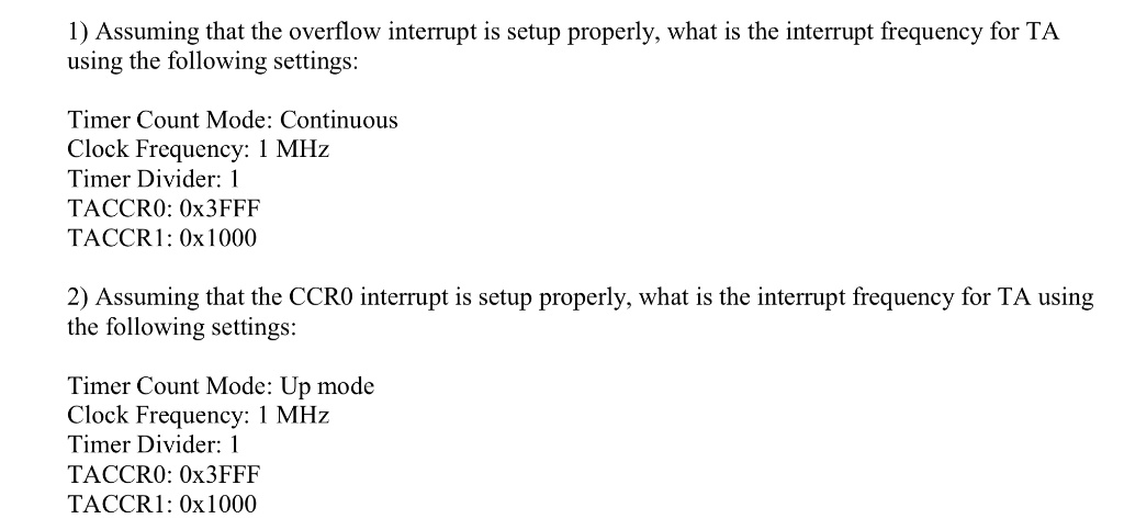 Solved Assuming That The Overflow Interrupt Is Set Up Properly What 6843