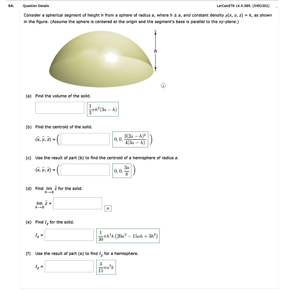 SOLVED: Texts: 54. Question Details LarCalcET8 14.R.089. [5492302] In the figure. (Assume the ...