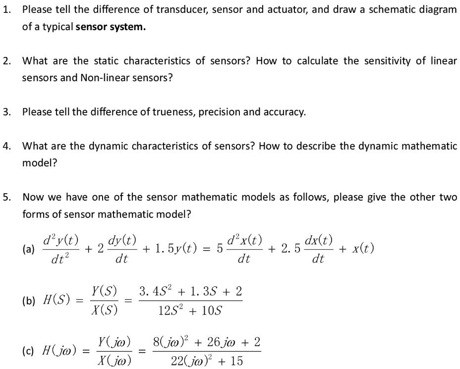 VIDEO solution: 1. Please explain the difference between a transducer ...