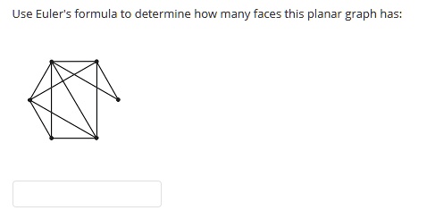 SOLVED: Use Euler's formula to determine how many faces this planar graph has: