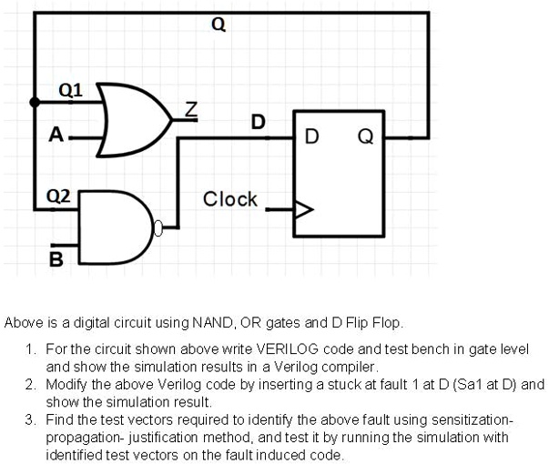 SOLVED: Q1 D A D Q2 Clock B Above is a digital circuit using NAND gates ...