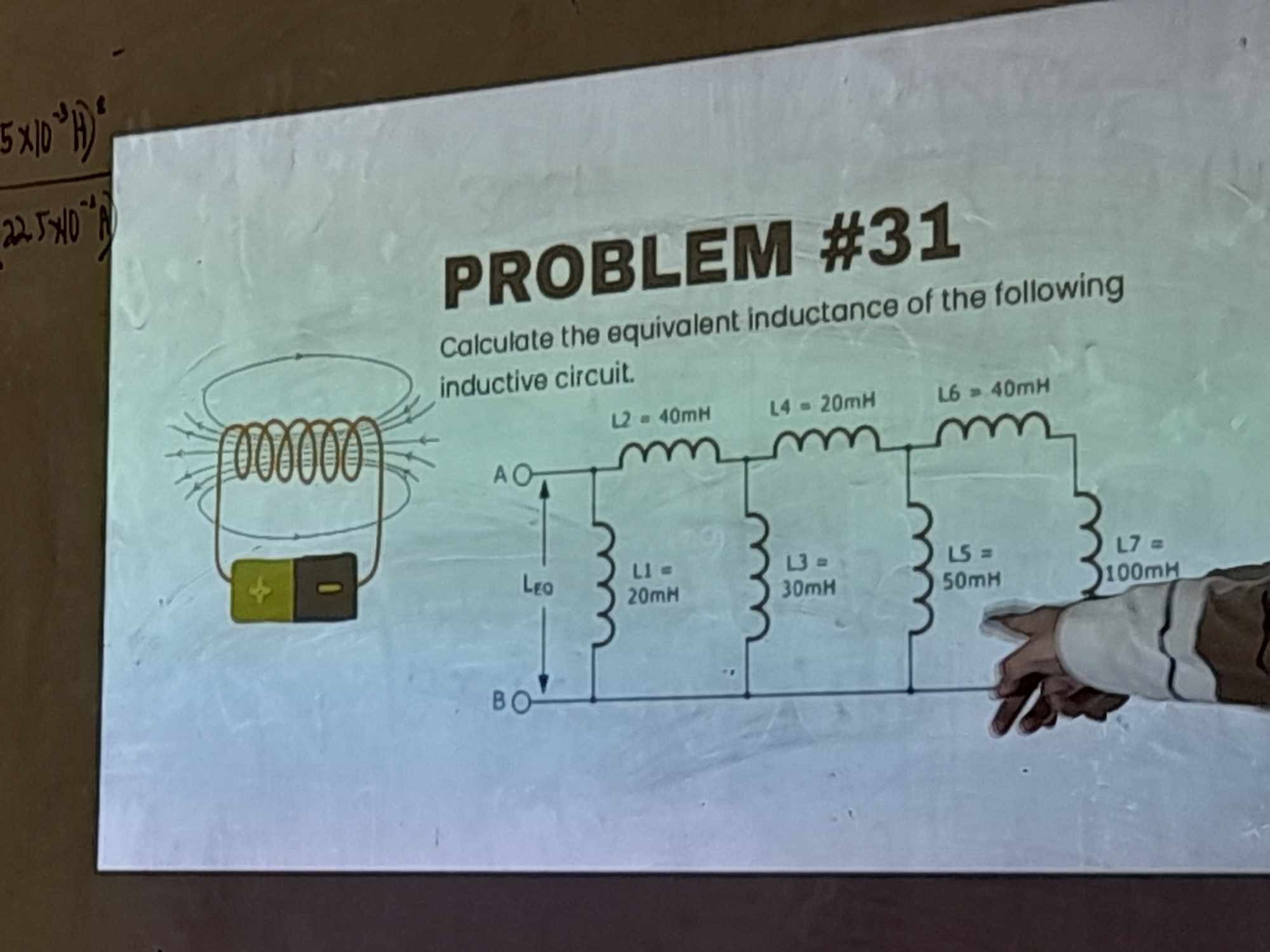 PROBLEM #31 calculate the equivalent inductance of the following inductive circuit. 000000