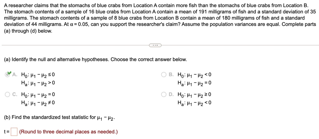 Solved B Find The Standardized Test Statistic T C Calculate 3780