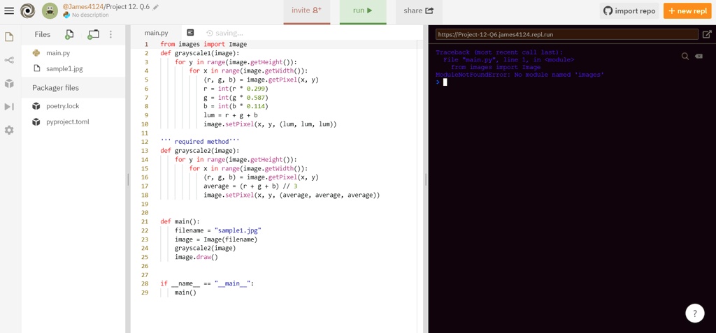 Solved Original Question Define A Second Version Of The Grayscale Function That Uses The