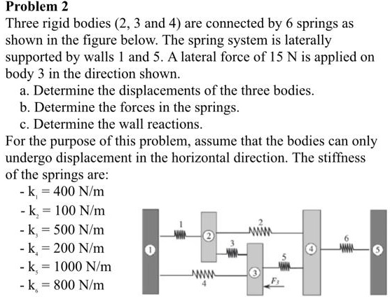 SOLVED: Problem 2 Three rigid bodies (2, 3 and 4) are connected by 6 ...