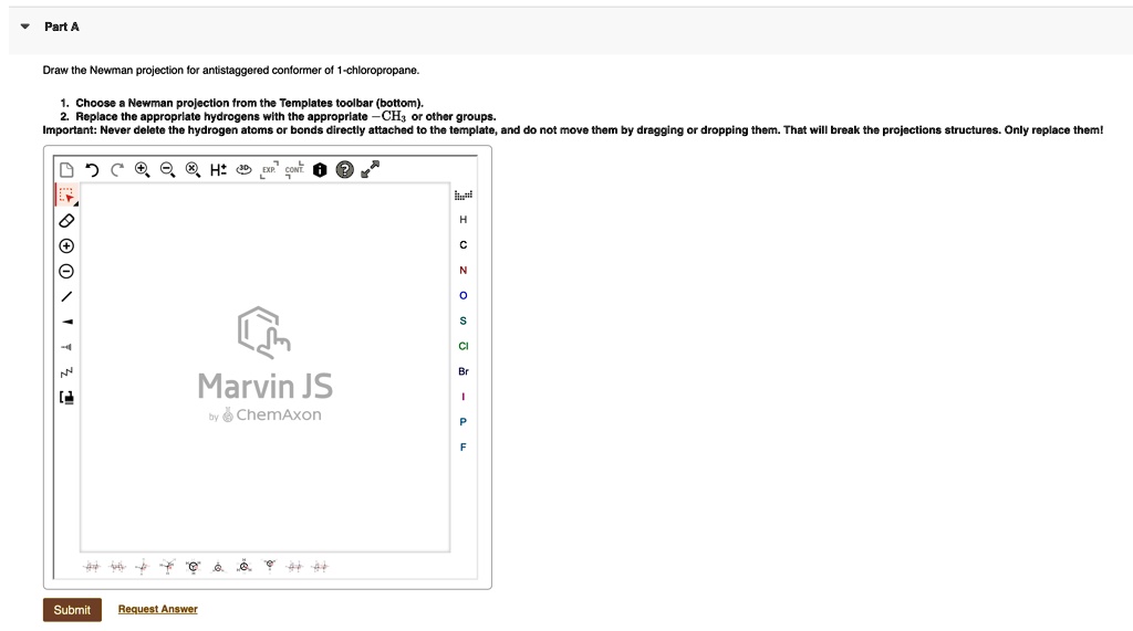 SOLVED: Part A Draw the Newman projection for anti-staggered conformer ...