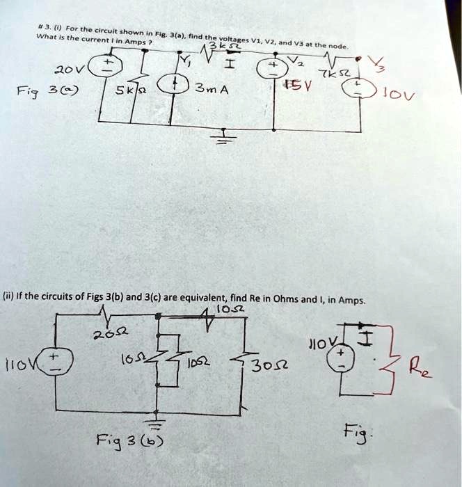 SOLVED: Texts: What is the current in Amps? #3.1 For the circuit shown ...