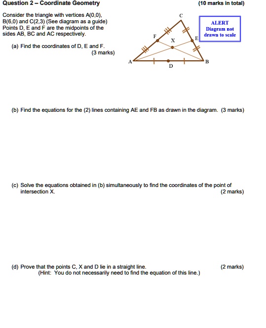 Solved Text Question 2 Coordinate Geometry 10 Marks In Total