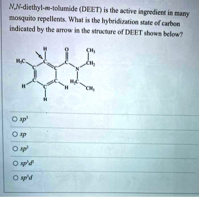 nn diethyl m tolumide deet is the active ingredient in many mosquito ...