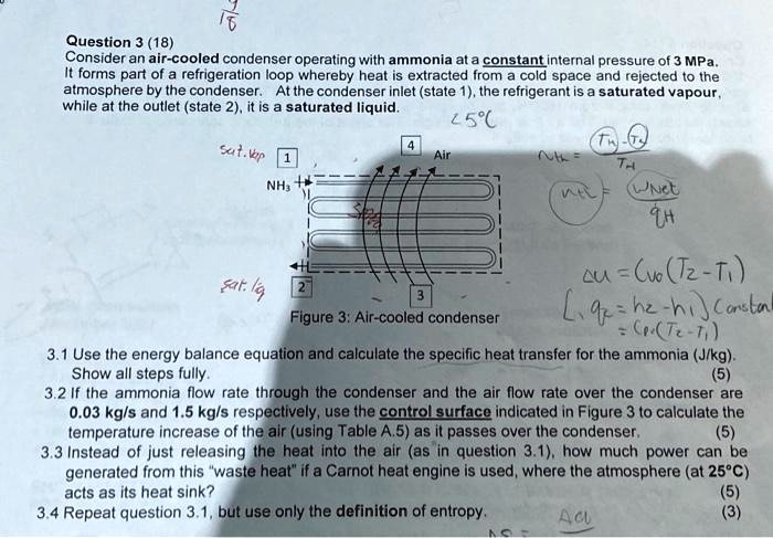 question 318 consider an air cooled condenser operating with ammonia at ...