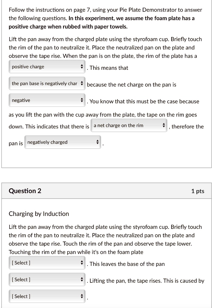 Follow the instructions on page 7, using your Pie Plate Demonstrator to ...