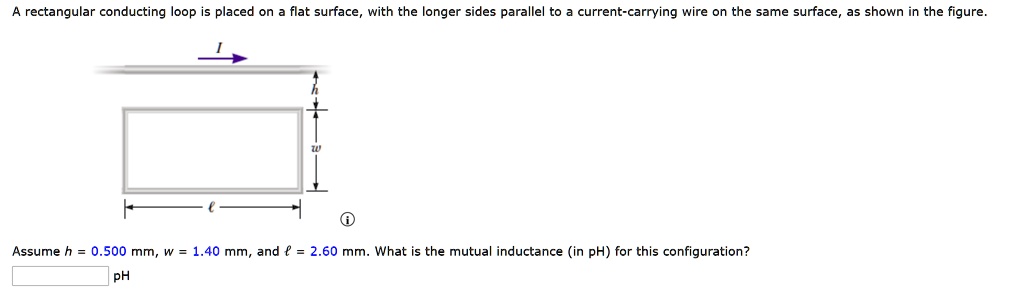 SOLVED: rectangular conducting loop placed on flat surface with the longer sides parallel ...