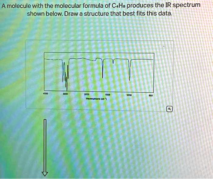 A molecule with the molecular formula of C4H8 produces the IR spectrum ...