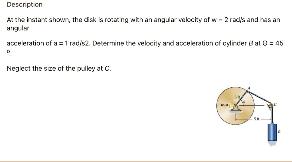 SOLVED: Using absolute motion Description At the instant shown; the disk is rotating with an ...